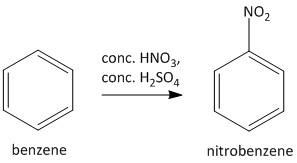 How will you convert benzene into aniline?