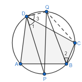 If bisectors of opposite angles of a cyclic quadrilateral ABCD intersect the circle ...