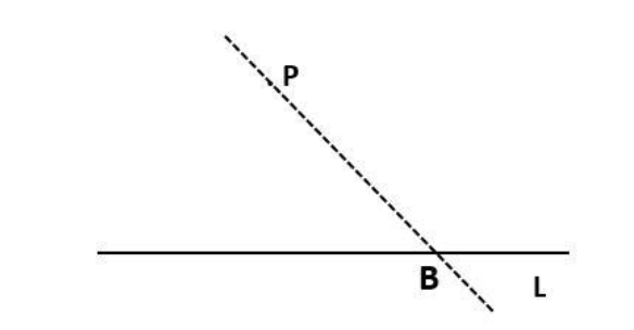 For every line $ L $ and for every point $ P $ not lying on a given line $ L $ , there exist ...
