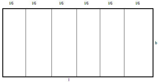 Divide the rectangle into 6 equal parts, i.e. they have equal dimensions, the length and breadth ...