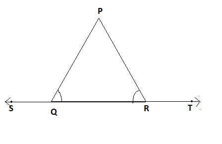 In the figure, \\[\\angle PQR = \\angle PRQ\\] , then prove that $\\angle PQS = \\angle PRT$.\n ...