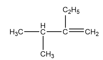 The IUPAC name of the following compound is:\n \n \n \n \n A. 3-Ethyl-2-methylbut-3-eneB. 2 ...